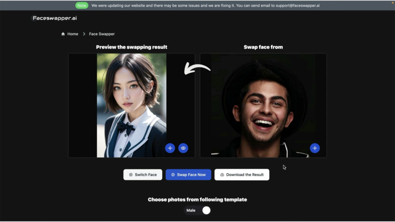 手軽にDeepFake画像が作れる！faceswapper.aiがシンプル操作で簡単｜AI美女のつくりかた