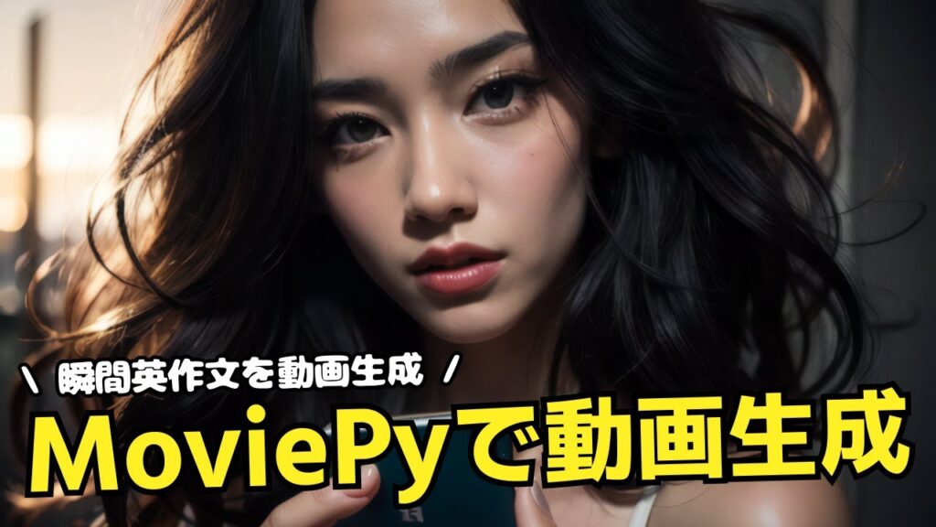 MoviePyを利用して瞬間英作文の動画を自動生成する方法【プログラミング自動生成】｜AI美女のつくりかた