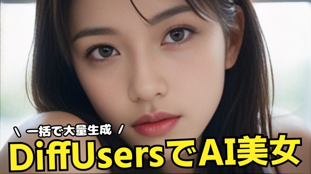 DiffUsersを使ってAI美女の画像を一括で大量生成する方法とは？｜AI美女のつくりかた