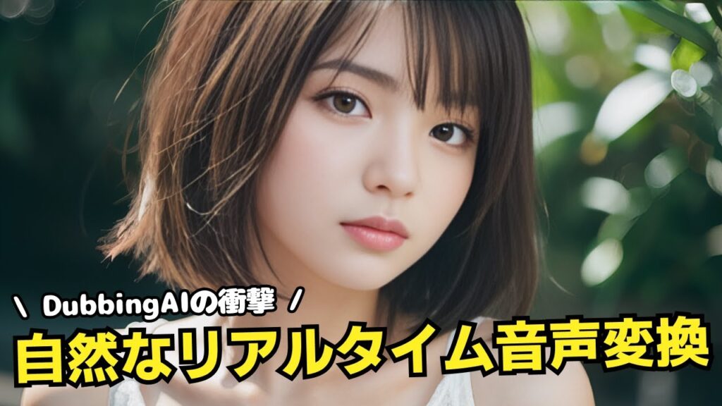 Dubbing AIを使ってリアルタイムでボイスチェンジをする方法とは？｜AI美女のつくりかた