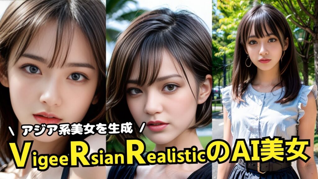 【コピペでOK】アジア系AI美女画像をVigee Rsian Realisticで生成する方法とは？｜AI美女のつくりかた