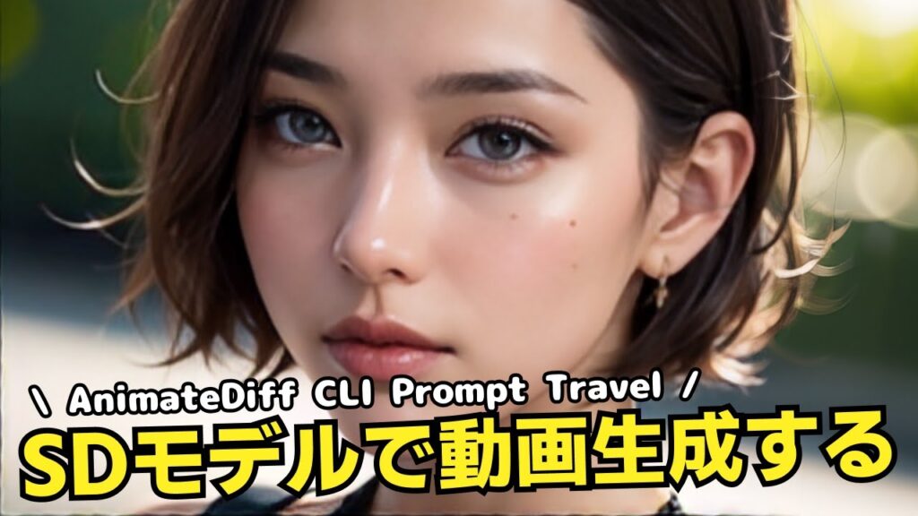 AnimateDiff CLI Prompt Travelを使って動画を生成する方法｜AI美女のつくりかた