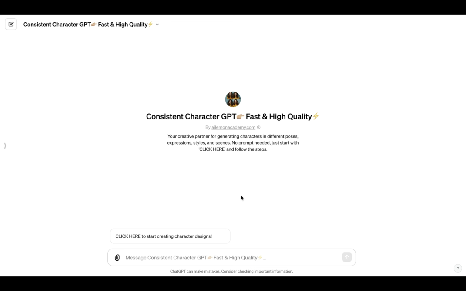 Consistent Character GPTの利用方法とは？簡単に同じ顔の画像を生成できる便利なGPT！｜AI美女のつくりかた