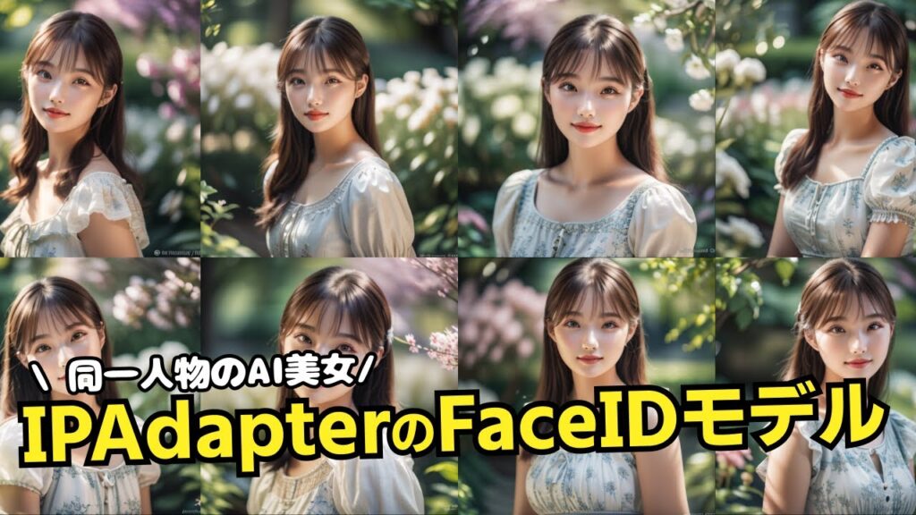 IPAdapterのFaceIDモデルを使って同一人物のAI美女を生成する方法とは？｜AI美女のつくりかた