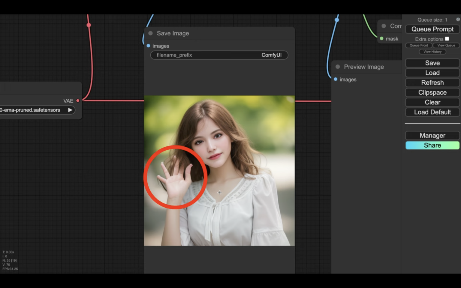 MeshGraphormerを使ってComfyUIの中で「手」の崩れを修正する方法｜AI美女のつくりかた