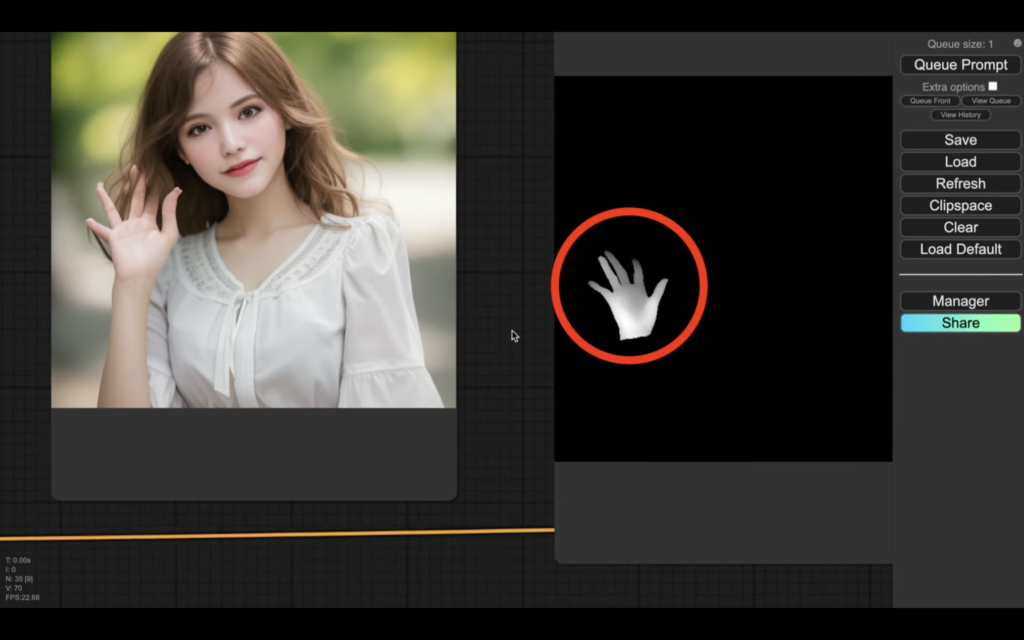 MeshGraphormerを使ってComfyUIの中で「手」の崩れを修正する方法｜AI美女のつくりかた